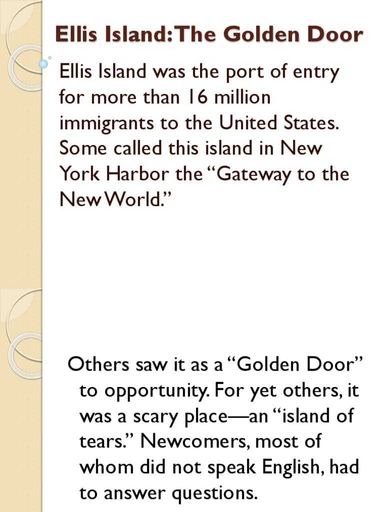 Ellis Island | PDF