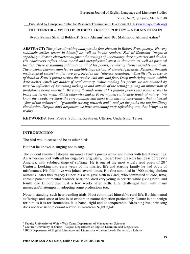 Syeda Samar Shahid Bokhari Sana Akram and Dr. Mahmood Ahmad Azhar | PDF ...