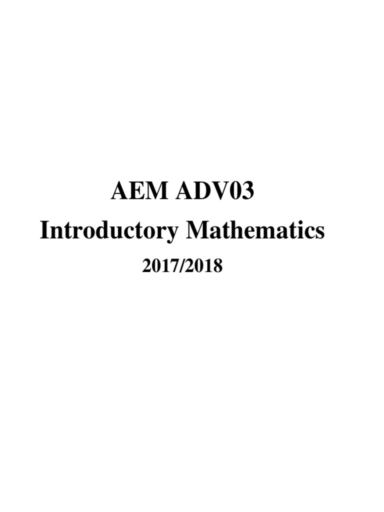 Introductory Mathematics-Part A | PDF | Calculus | Series (Mathematics)
