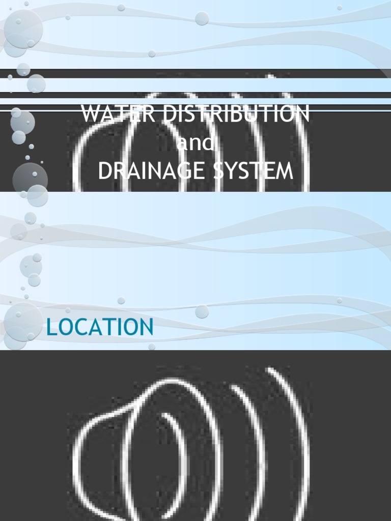 Water Distribution and Drainage System | PDF