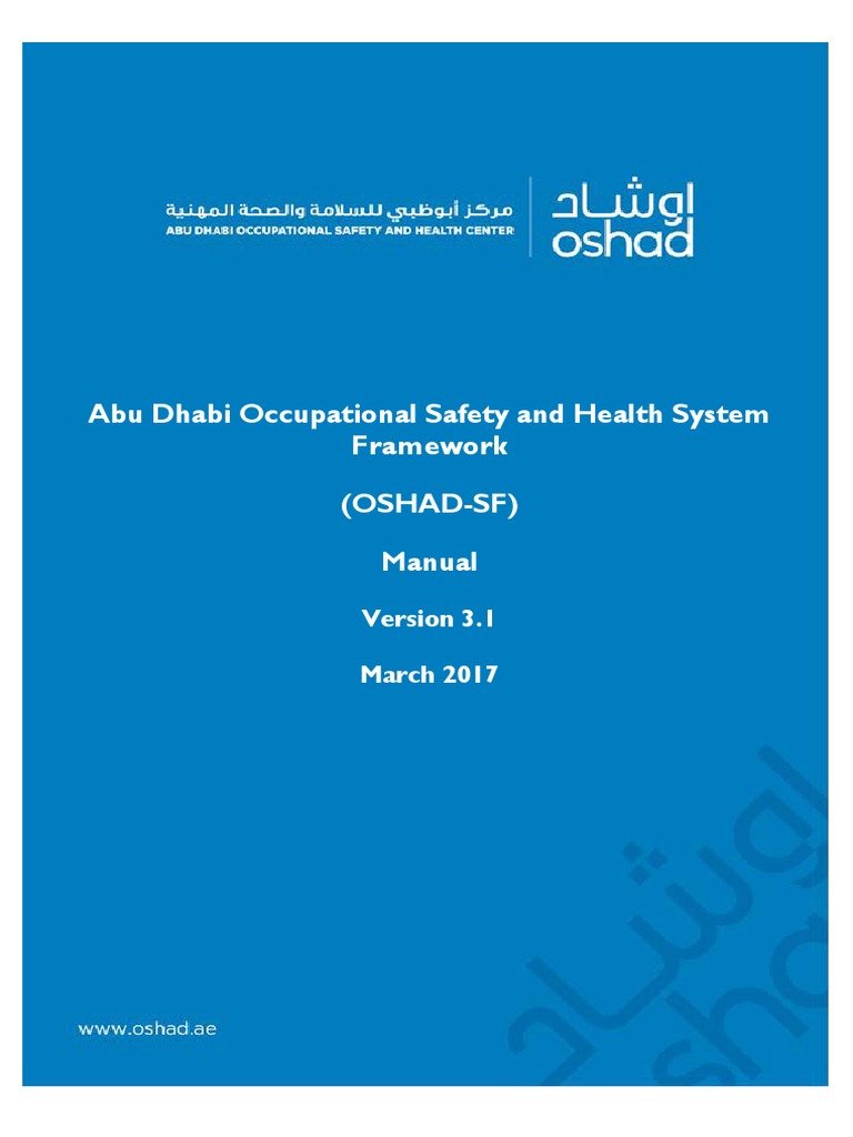 OSHAD-SF - Manual v3.1 English | PDF | Occupational Safety And Health ...
