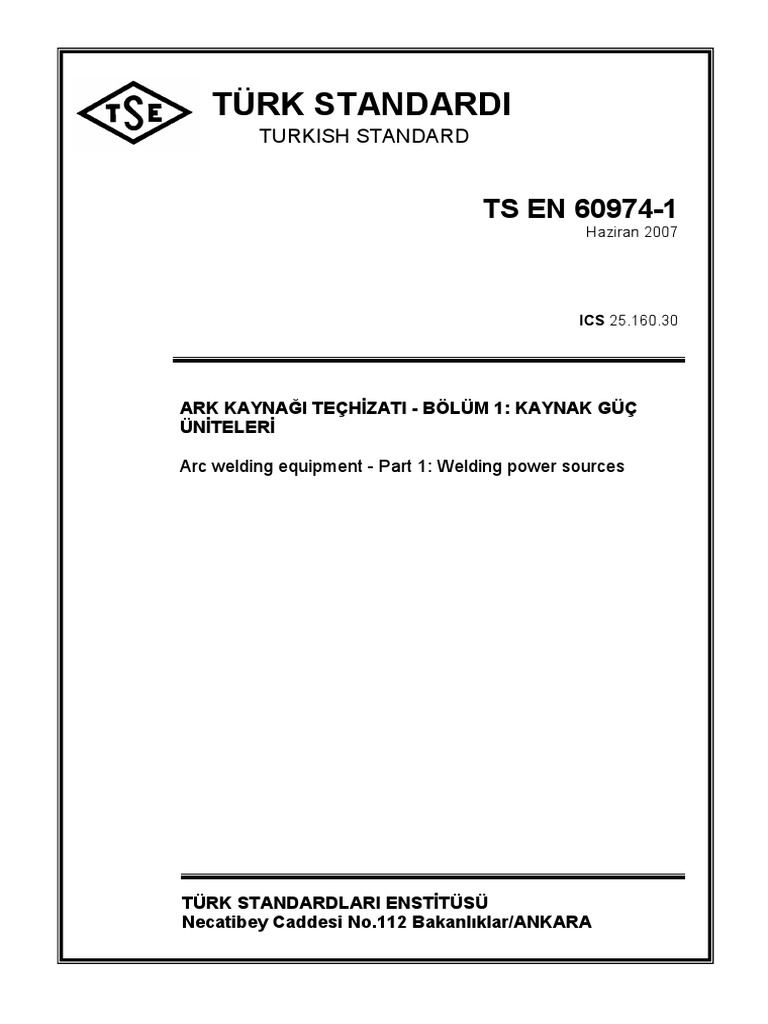 TS en 60974-1 | PDF