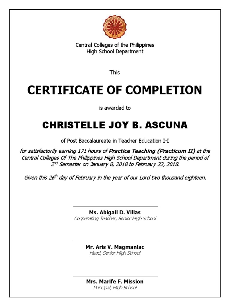 OB Certificate | PDF | Schools | Further Education