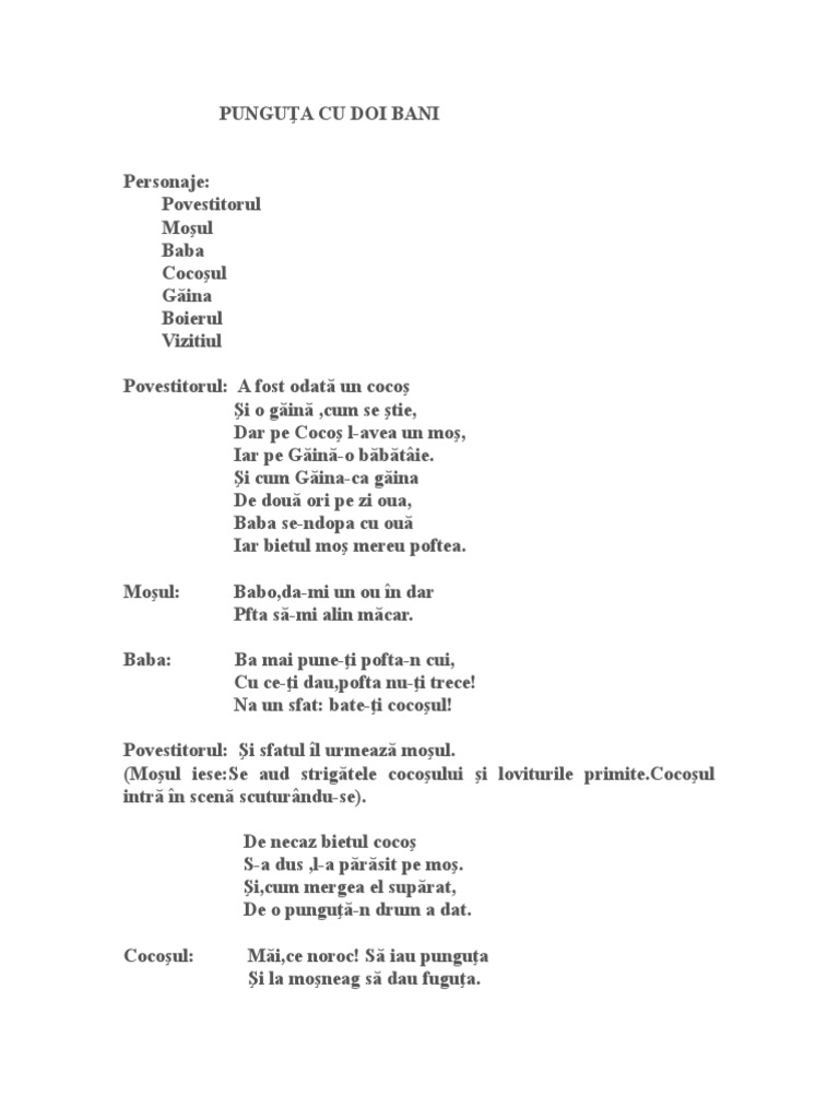 Sceneta Pentru Copii | PDF