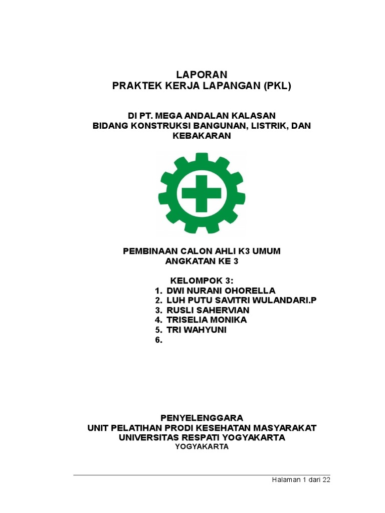 Laporan PKL Ahli k3 | PDF | Komputer
