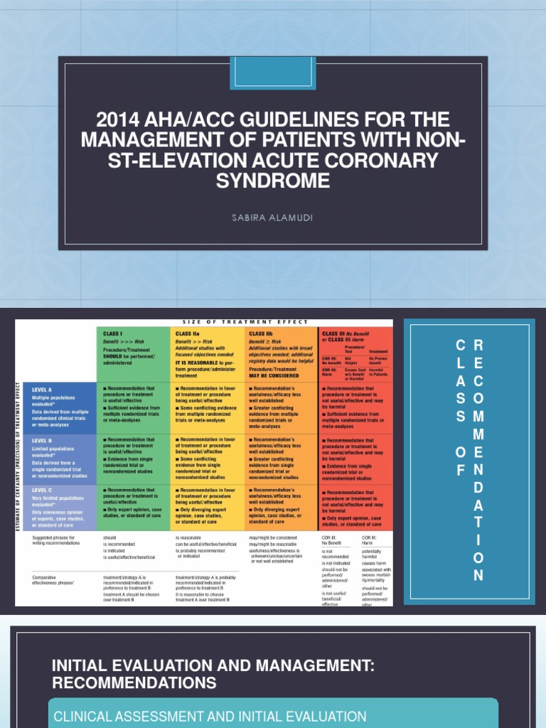 2014 Aha/Acc Guidelines For The Management of Patients With Non-St ...