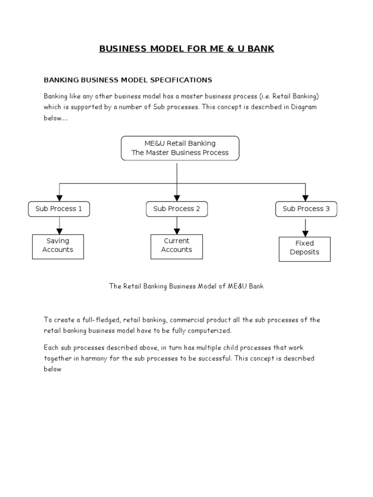 Business Model For Retail Banking | PDF | Transaction Account | Cheque