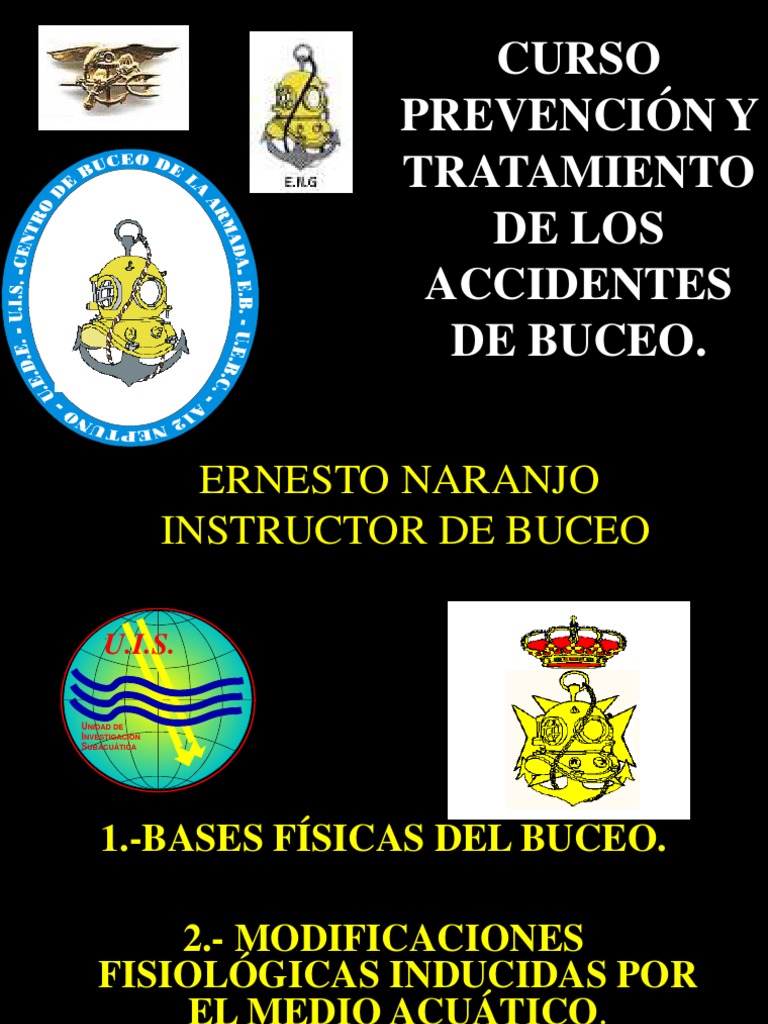 Curso Prevención y Tratamiento de Los Accidentes de Buceo | Buceo bajo ...