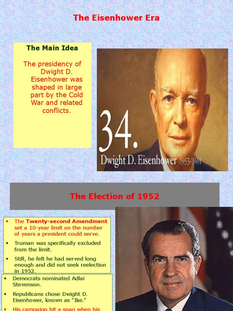 26-1 The Eisenhower Era | PDF | Dwight D. Eisenhower | Vietnam War