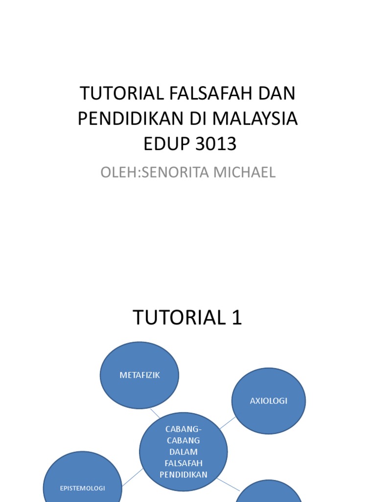Tutorial Falsafah Dan Pendidikan Di Malaysia | PDF
