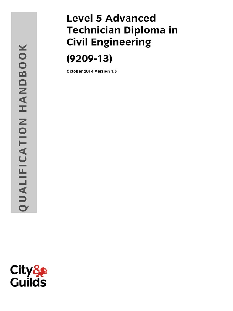 9209 Level 5 Diploma in Civil Engineering Qualification Handbook v1-5 ...
