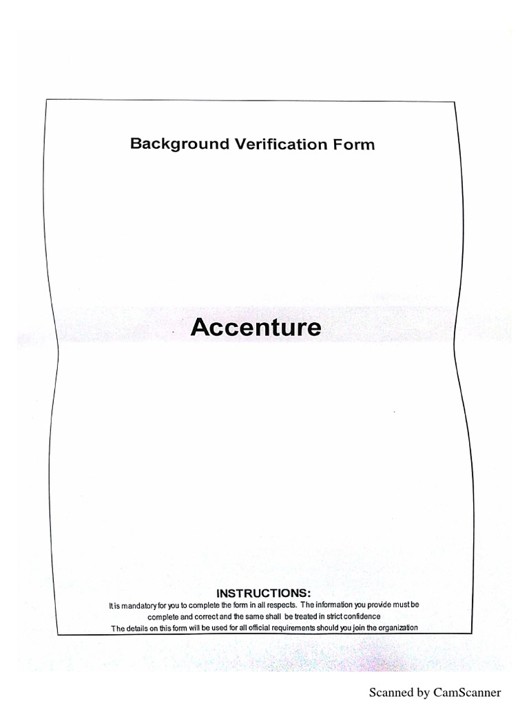 Application For Background Verification Form | PDF