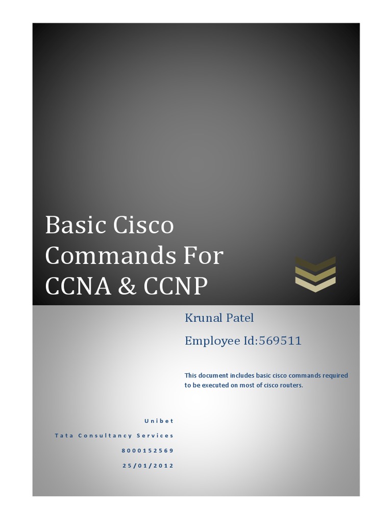Cisco Commands For CCNA-CCNP PDF | PDF | Router (Computing) | Network Layer Protocols