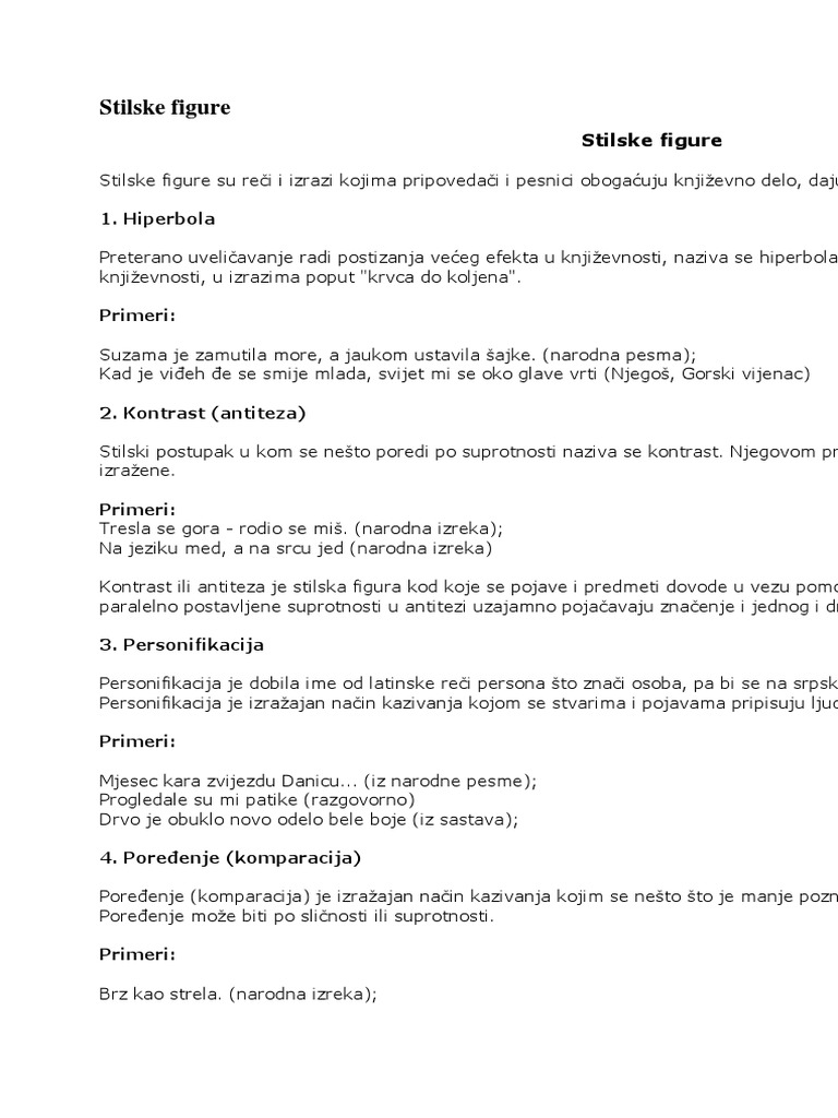 Stilske Figure | PDF