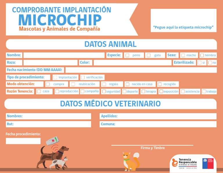 Comprobante Implantación Microchip | PDF