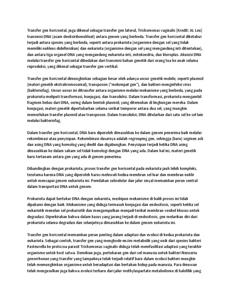 Transfer Gen Horizontal | PDF