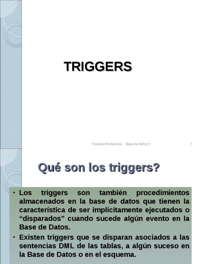 18 Triggers PDF | PDF | SQL | Tabla (base de datos)