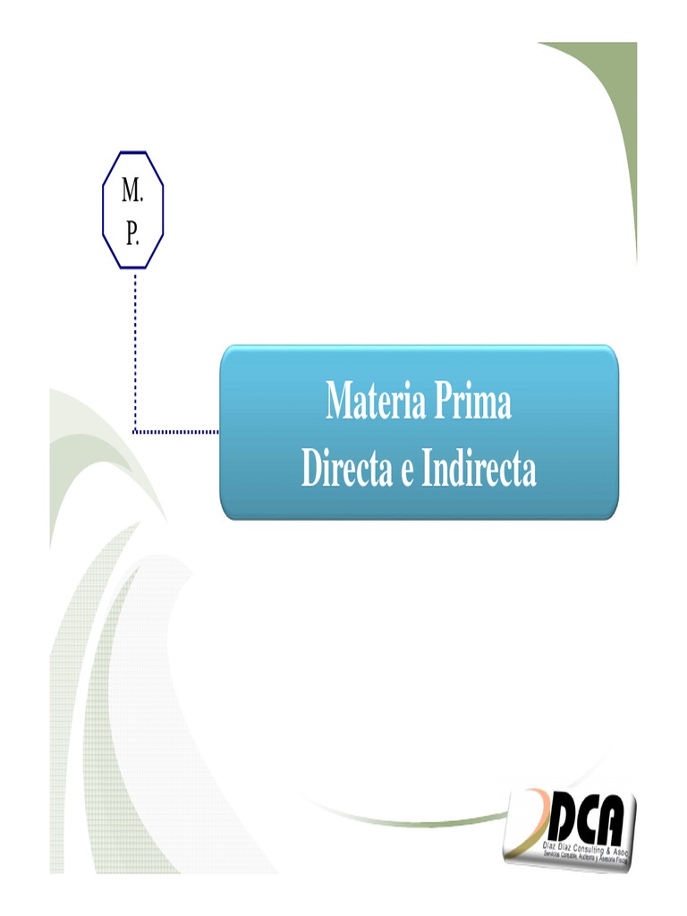 Materia Prima Directa e Indirecta | PDF | Materia prima | Importar
