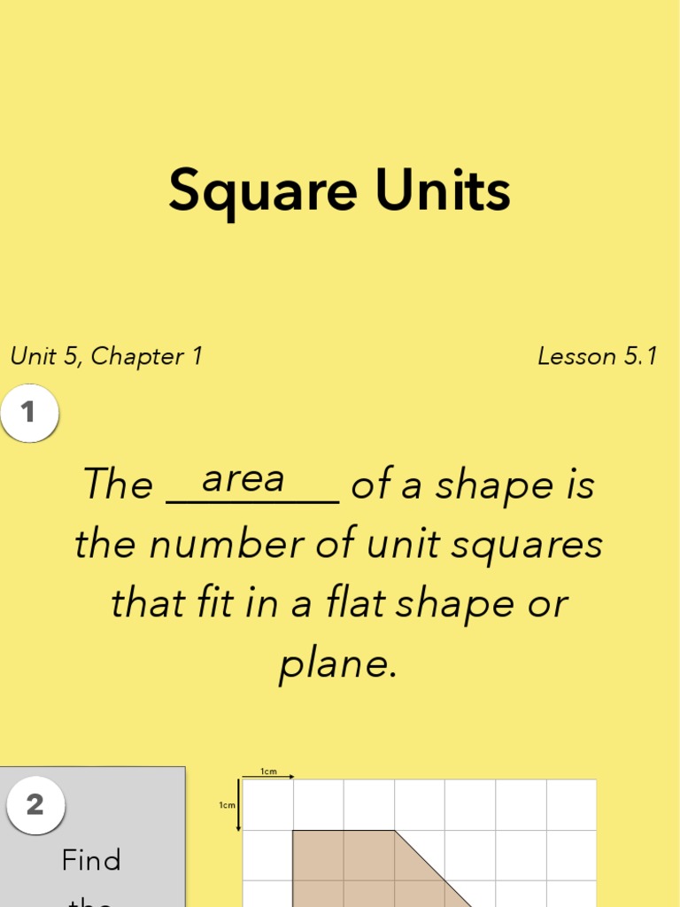 5.1 Square Units | PDF | Area | Classical Geometry