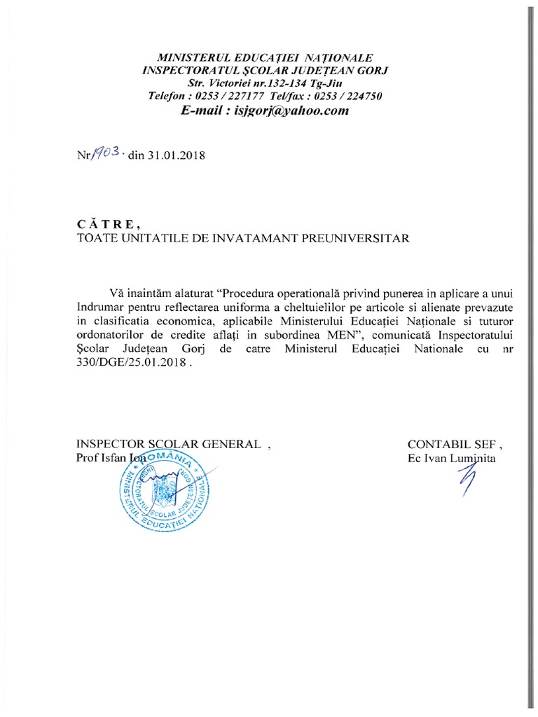 Procedura Operationala PDF | PDF