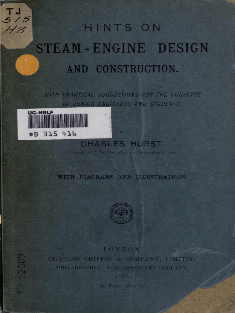 Hints On Steam-Engine Design and Construction 1901 PDF | PDF | Steam ...