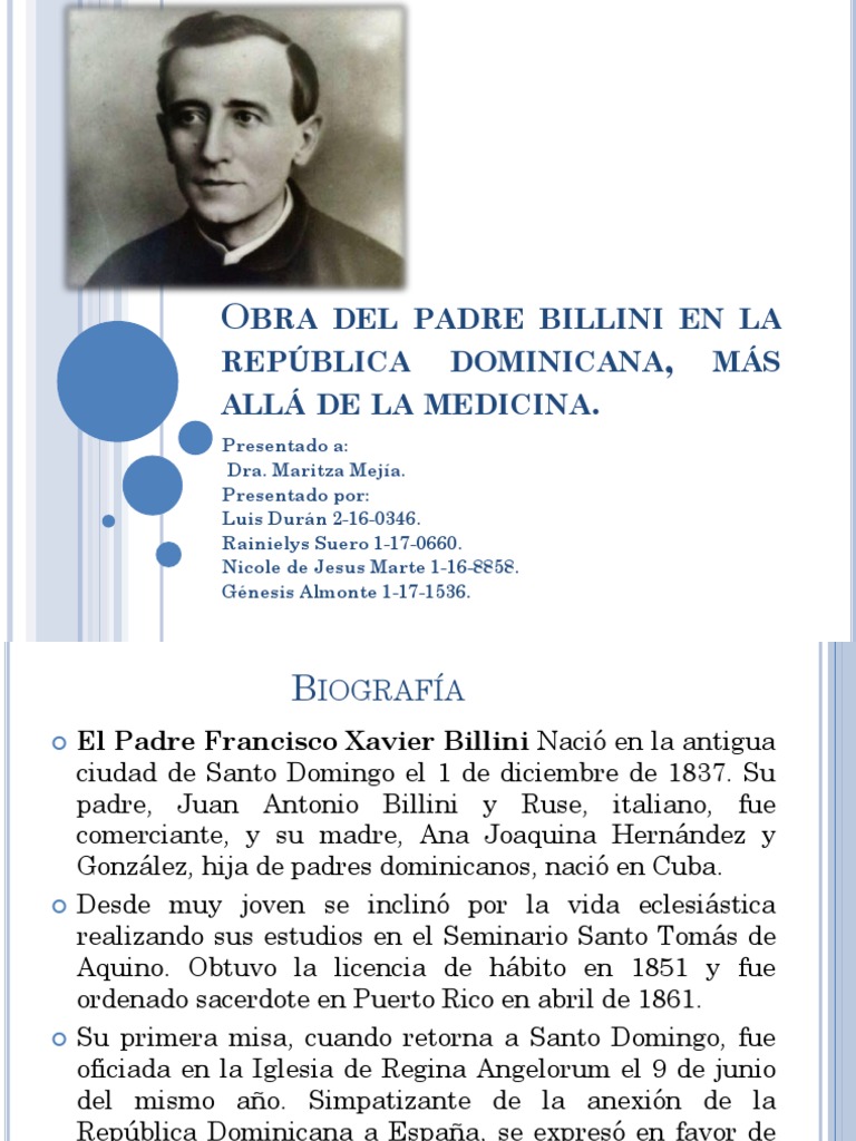 Obra Del Padre Billini en La República | PDF | República Dominicana ...