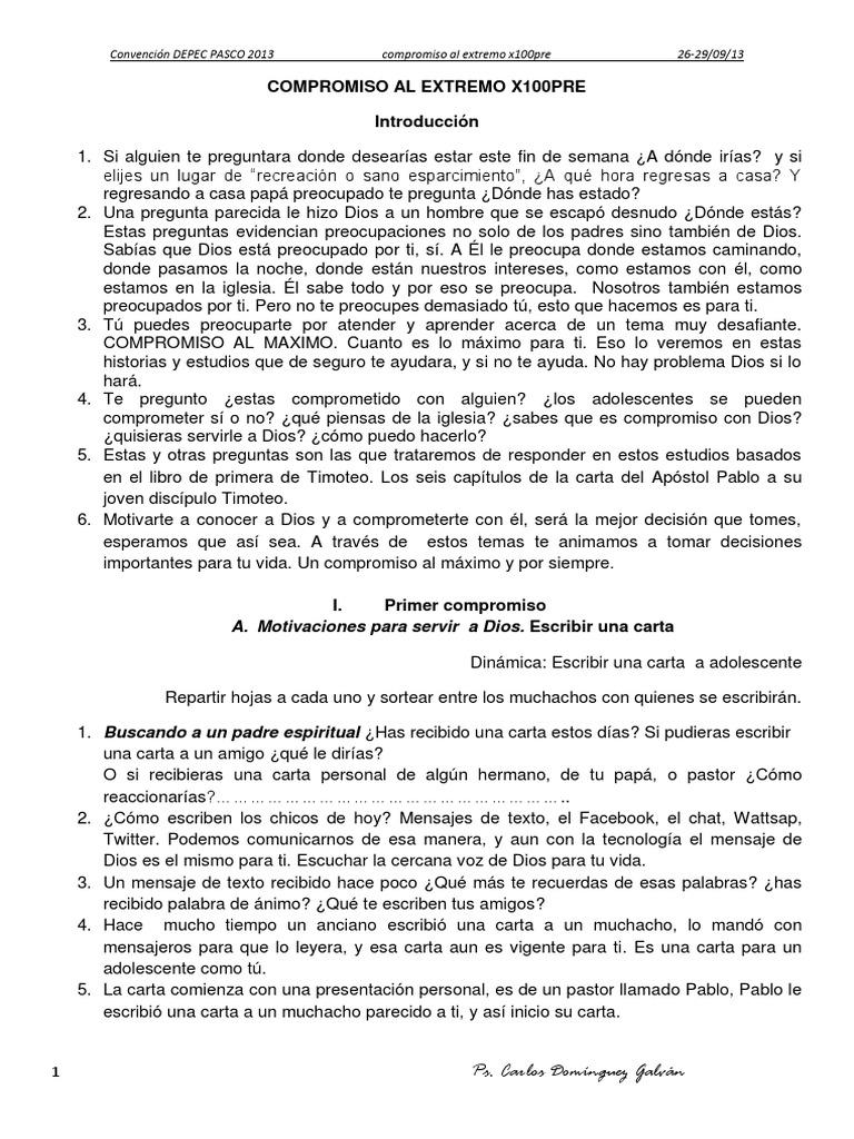 Compromiso Extremo Material | PDF | Cristo (título) | Fe