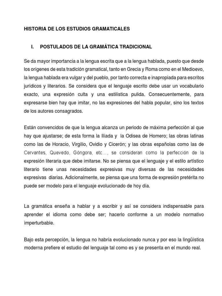 Orígenes de la Gramática Tradicional | PDF | Lingüística | latín