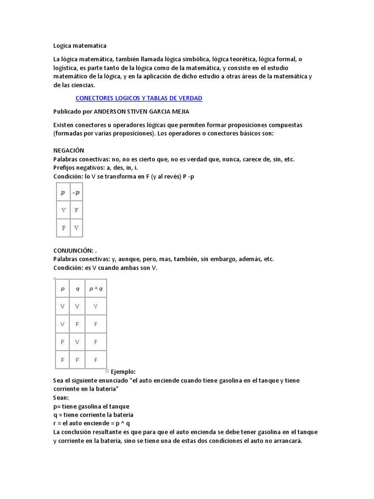 Logica Matematica | PDF | Logaritmo | Matemática Elemental