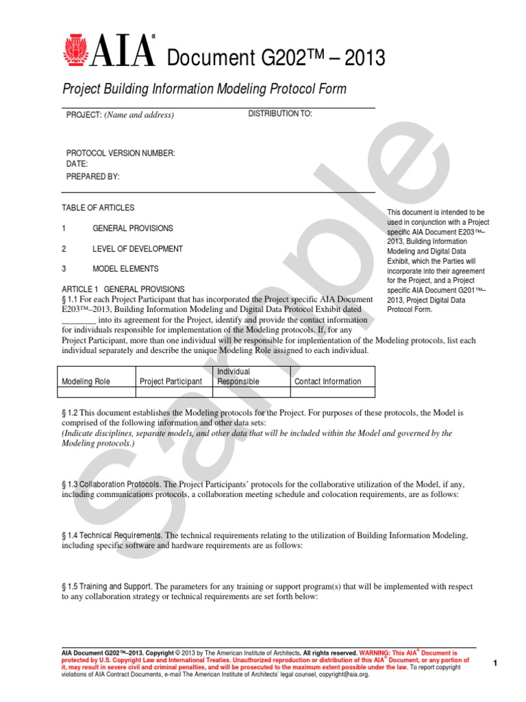 AIA G202 2013 Free Sample Preview | PDF | Communications Protocols ...