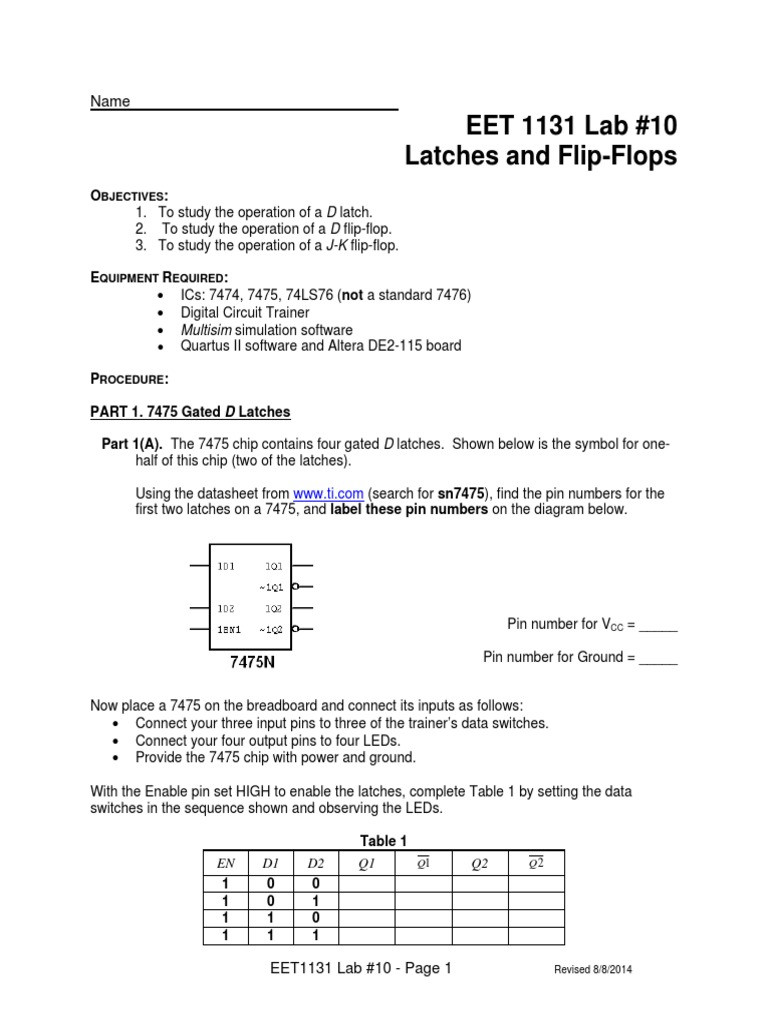 Understanding Latches and Flip-Flops Through Simulation and ...