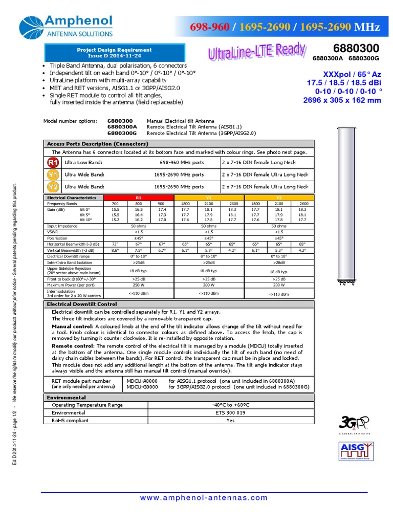 Jaybeam 6880300G | PDF | Antenna (Radio) | Decibel