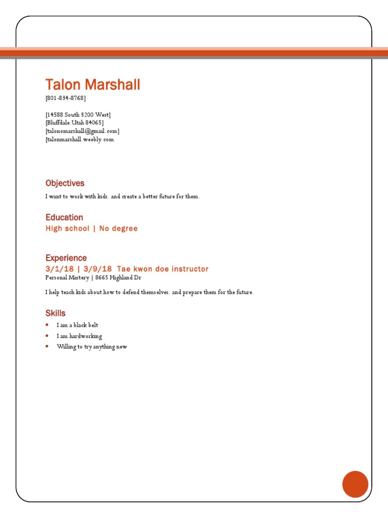 Resume TM | PDF