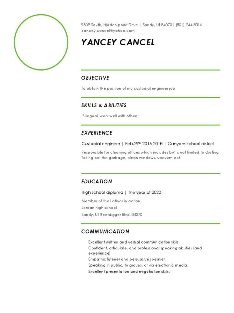 Resume Brainstorming Yancey C | PDF