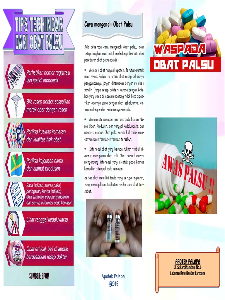 Leaflet Waspada Obat Palsu | PDF