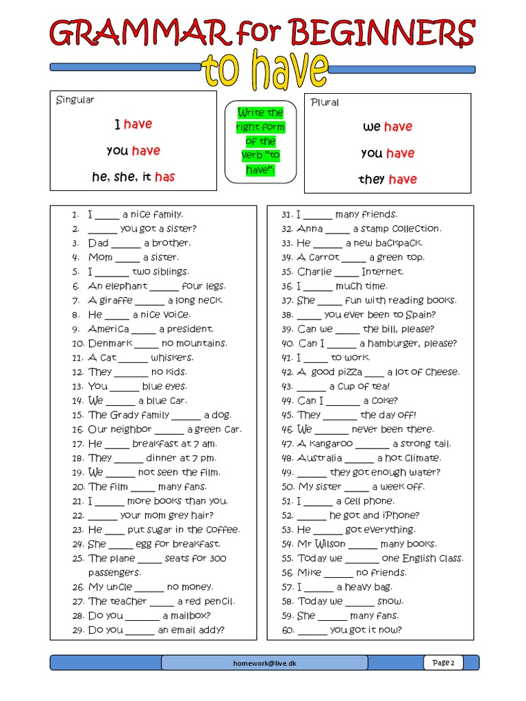Grammar For Beginners To Have | PDF
