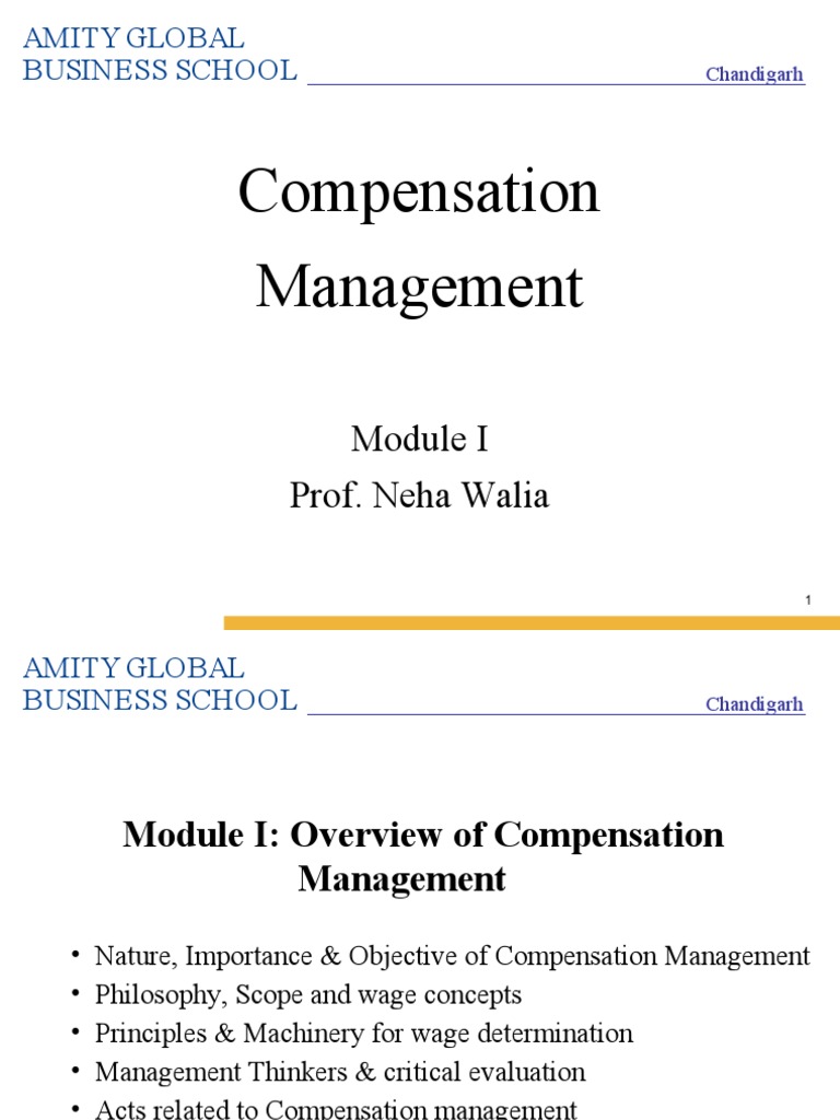 Compensation Management Overview | PDF | Employment | Employee Benefits
