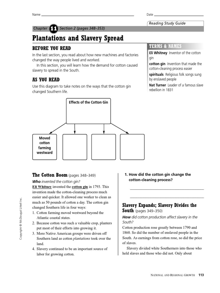 Plantations and Slavery Spread | PDF | Slavery | Southern United States