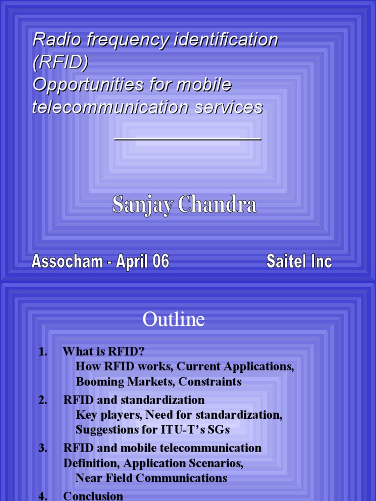 Radio Frequency Identification (RFID) Opportunities For Mobile ...