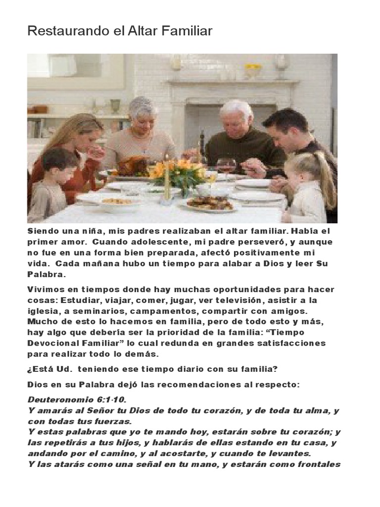 Restaurando El Altar Familiar | PDF | Abrahán | Oración