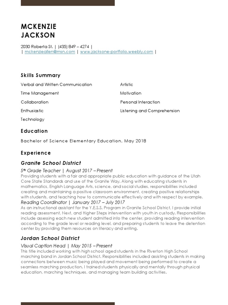 Updated Resume 2018 | PDF