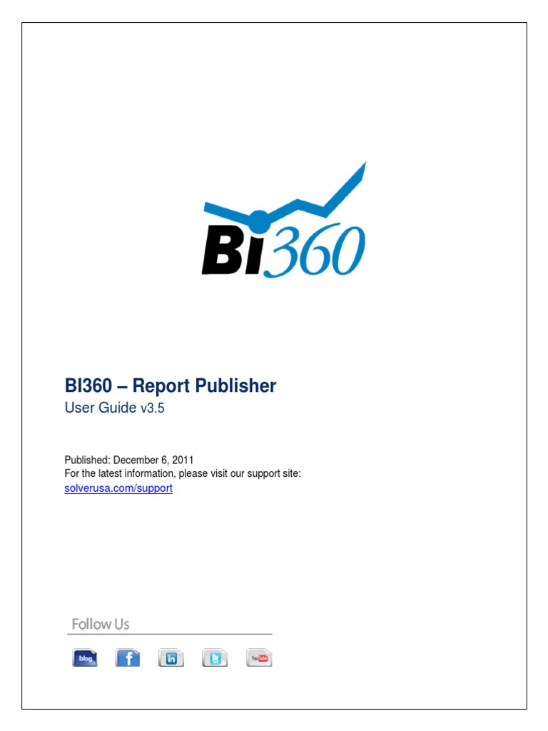 Bi360 - Report Publisher User Guide 3.5 | PDF | File Format | Microsoft Excel