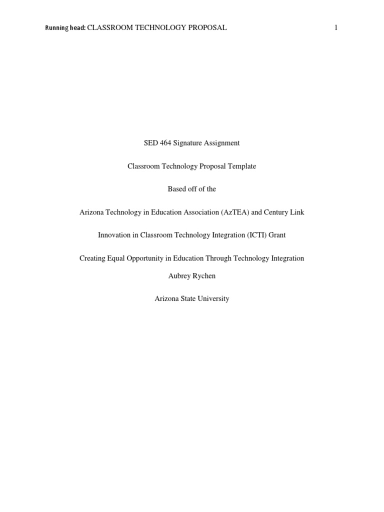 Classroom Technology Integration Proposal | PDF | Reading Comprehension ...