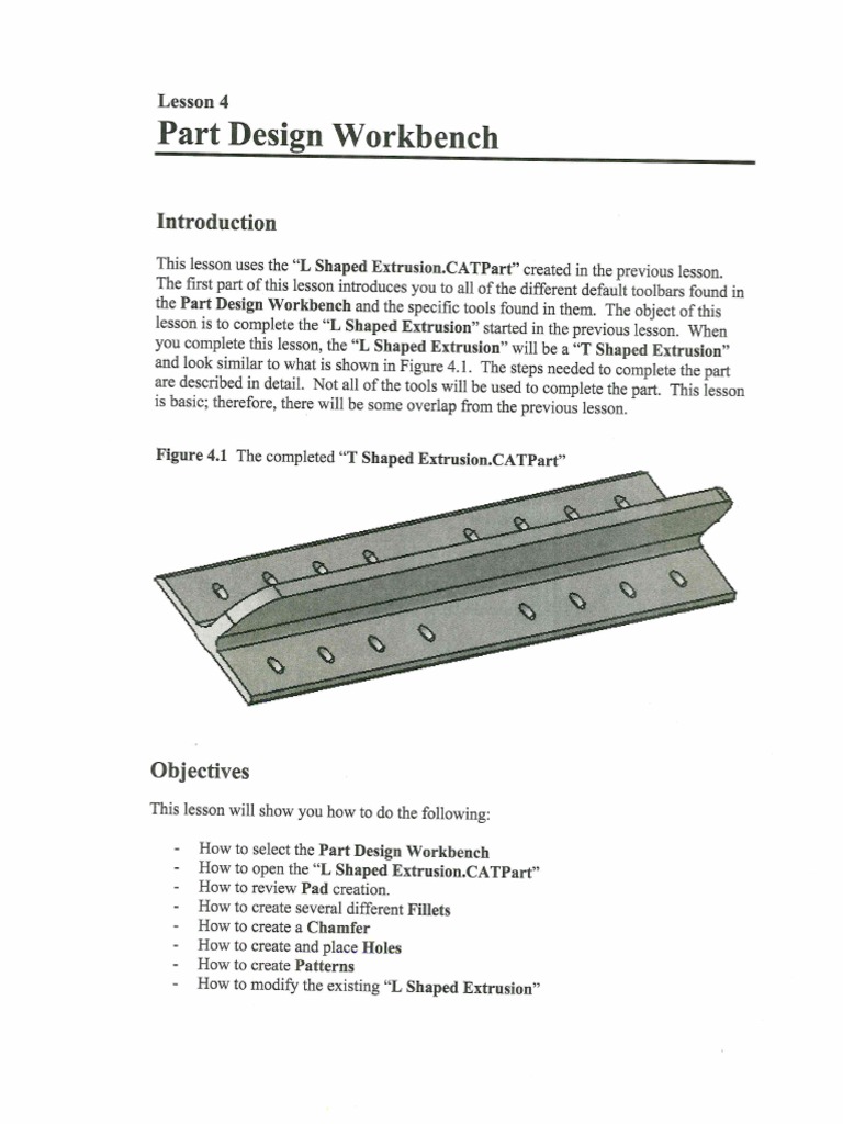 Lesson 4 - Part Design Workbench PDF | PDF