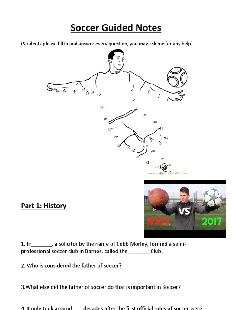 Soccer Guided Notes | PDF | Association Football | Team Sports