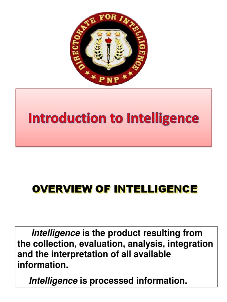Introduction To Intelligence | PDF | United States National Security ...