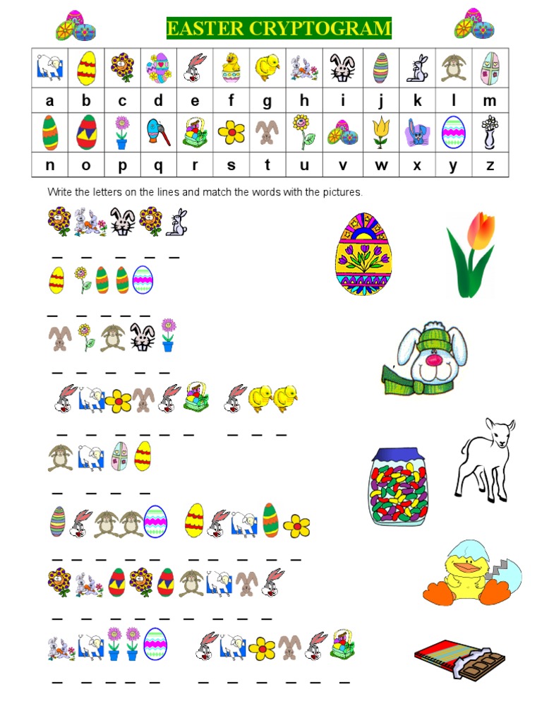 Easter Cryptogram: A B C D e F G H I J K L M | PDF
