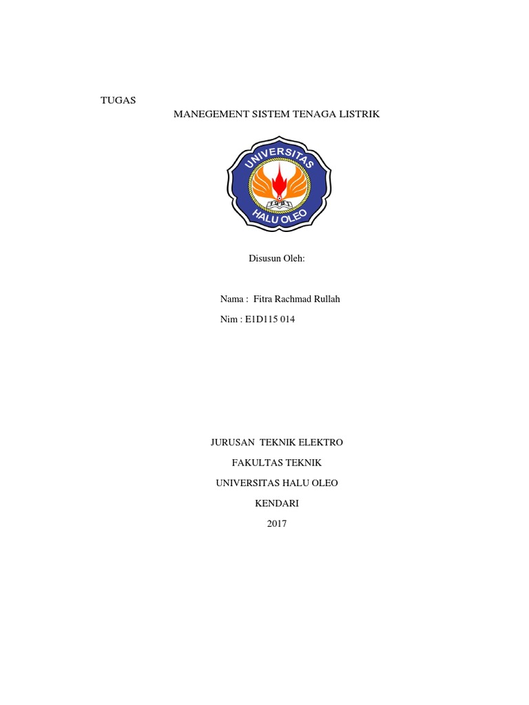 Contoh Cover Makalah Teknik Elektro | PDF