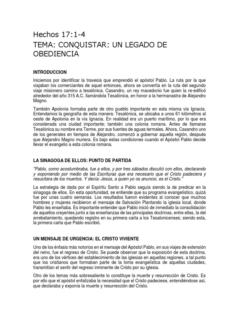 Hechos 17-1-4 | PDF | Pablo el apóstol | Resurrección