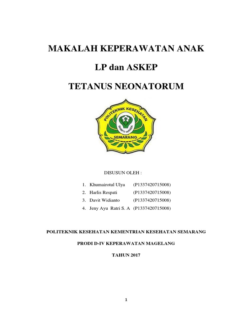 Askep Tetanus Neonatorum | PDF